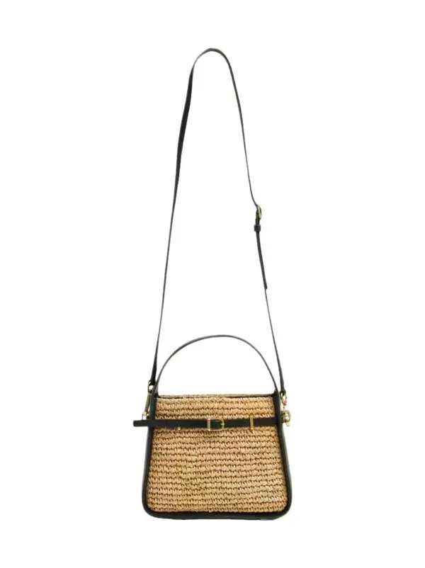 Simkhai Mini Cleo Raffia Tote Bag - Black