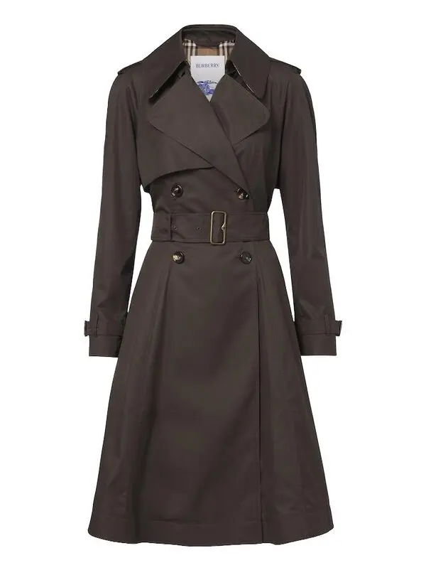 Burberry Cotton Gabardine Trench Coat - Brown