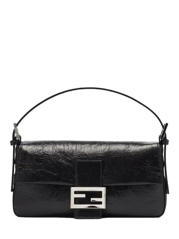 Fendi Baguette® 26424 Small Leather Shoulder Bag - Black