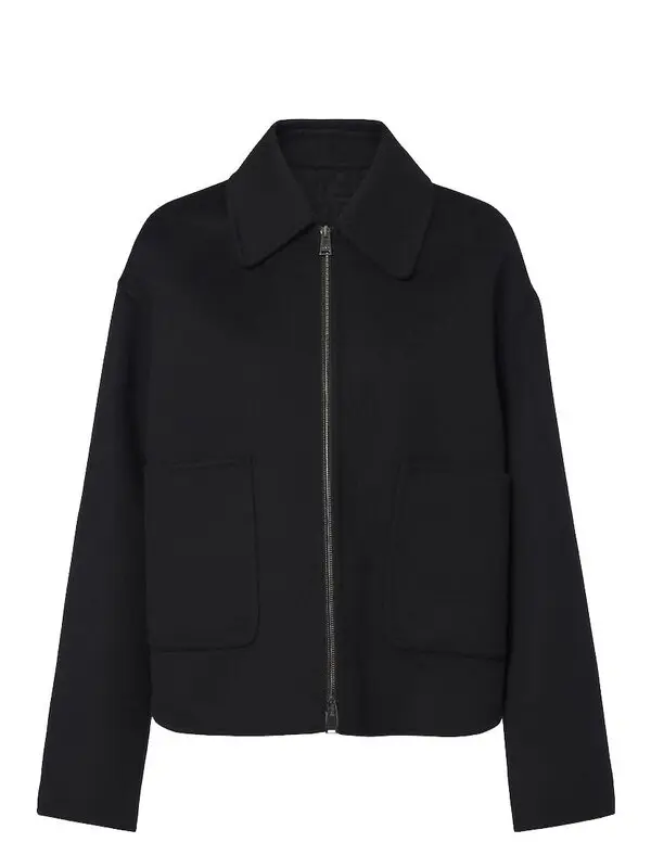 Fendi Wool And Silk Blouson Jacket - Black