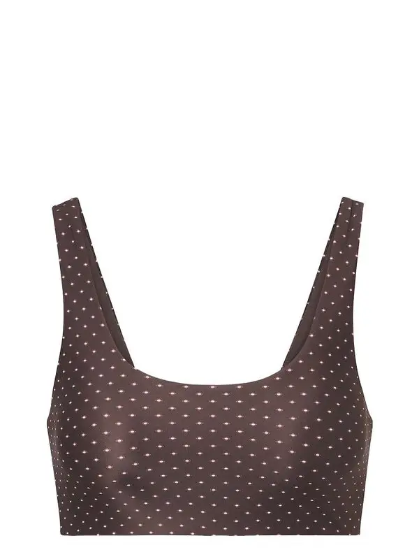 The Upside Poet Harlow Printed Sports Bra - Brown