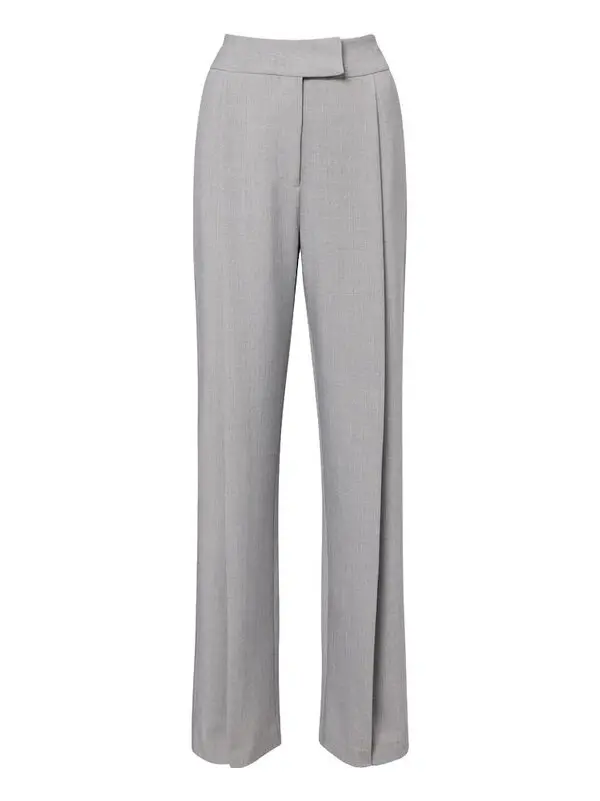 THE SEI Crepe Wide-leg Pants - Grey