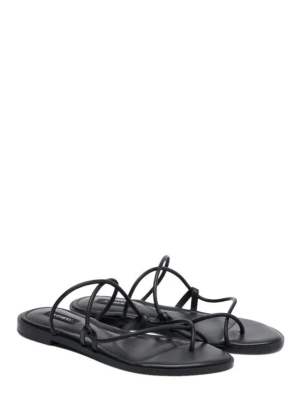 A.emery Silas Leather Sandals - Black