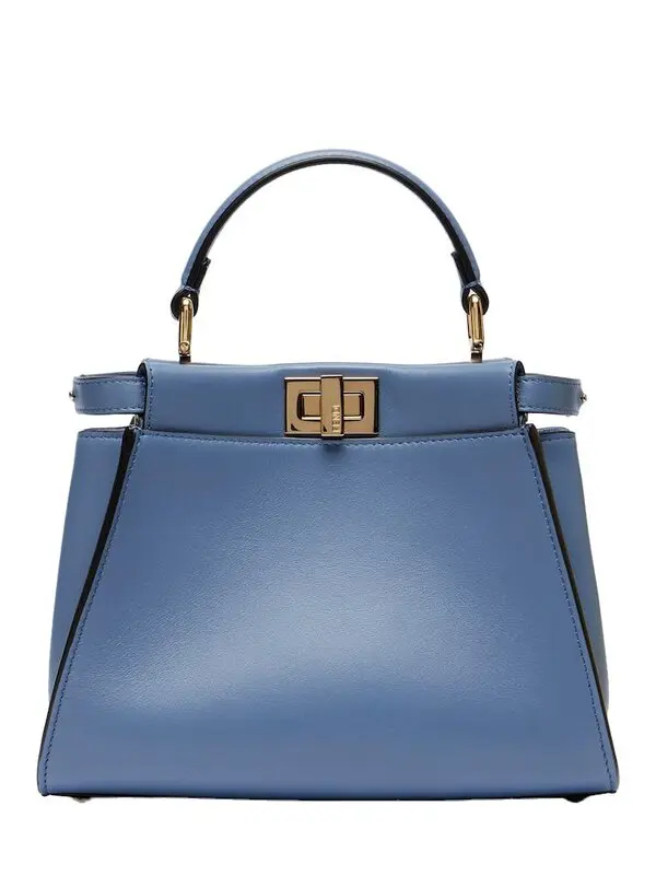 Fendi Peekaboo® Mini Leather Top-handle Bag - Blue