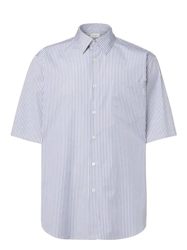 Saint Laurent Cassandre Striped Cotton Shirt - Multicoloured