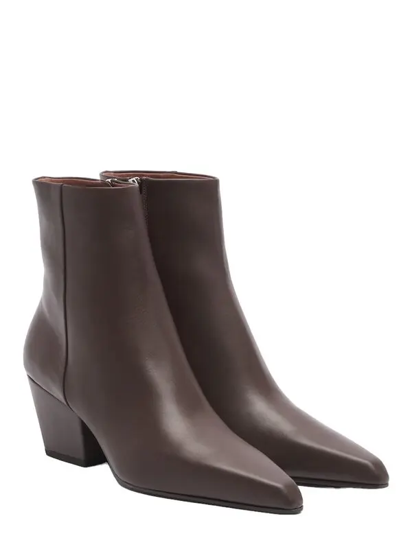 Paris Texas Jane Leather Ankle Boots - Brown