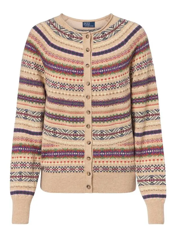 Polo Ralph Lauren Fair Isle Jacquard Wool-blend Cardigan - Multicoloured