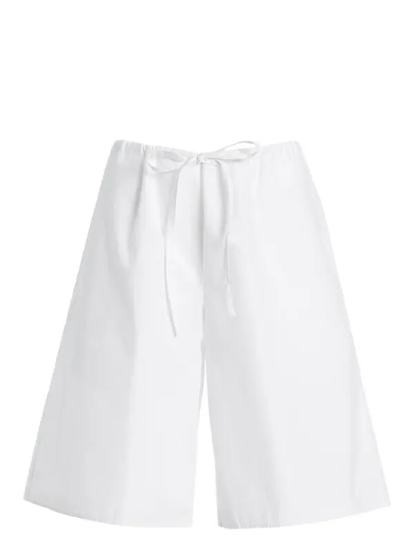 FLORE FLORE Josephine Cotton Bermuda Shorts - White