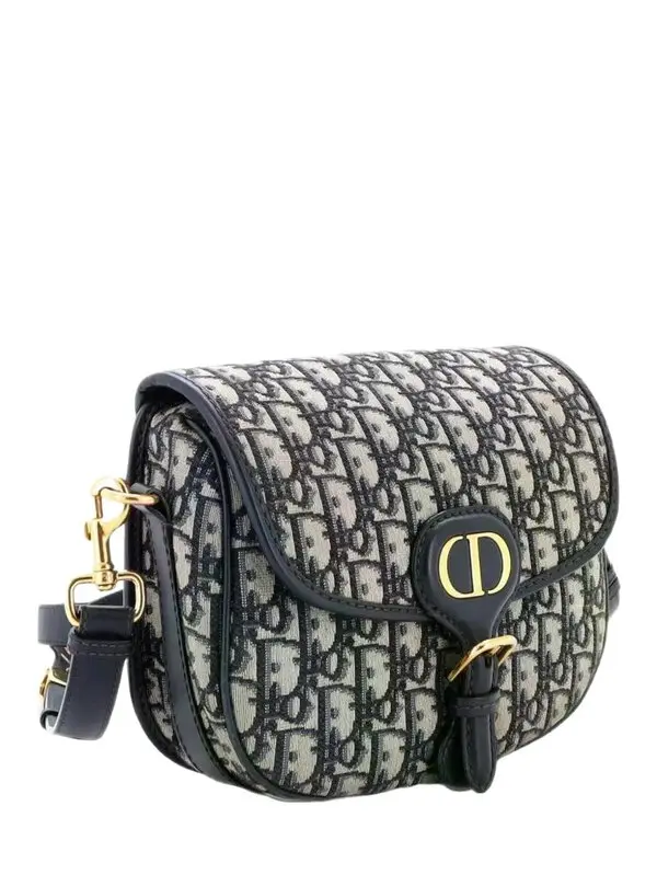 Dior Bobby Flap Bag Oblique Canvas Medium Crossbody Bag - Blue