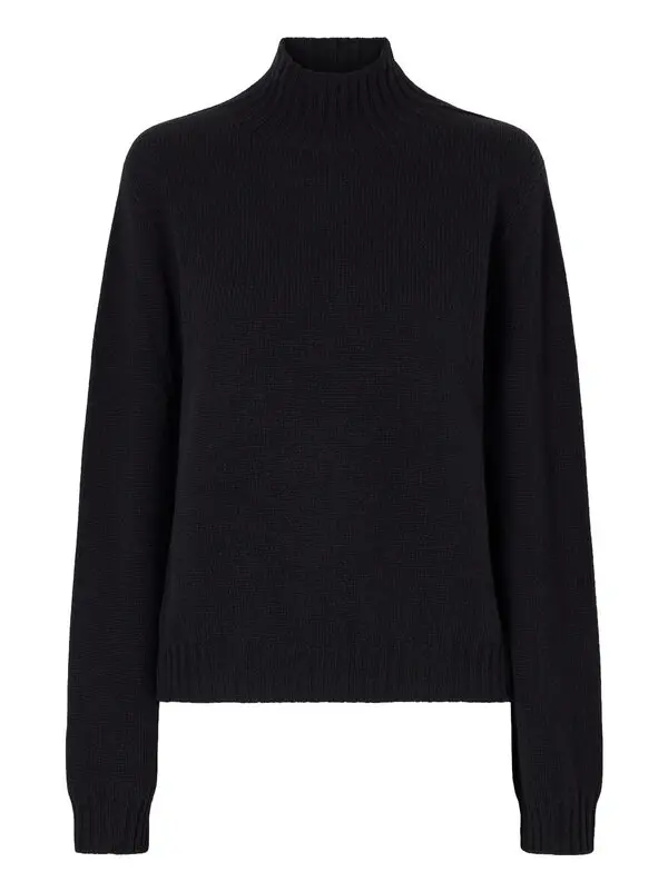 THE ROW Kensington Cashmere Turtleneck Sweater - Black