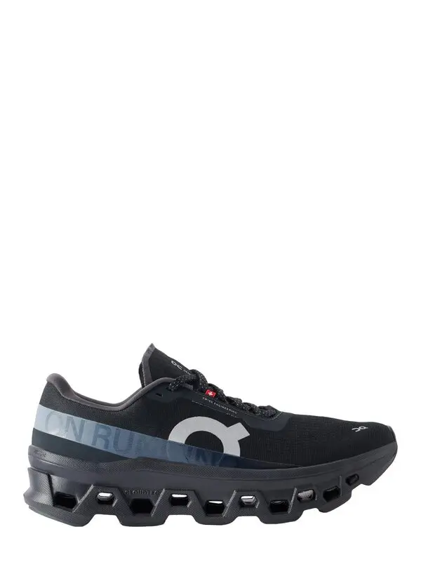 On Cloudmonster 1 Lace-up Mesh Sneakers - Black