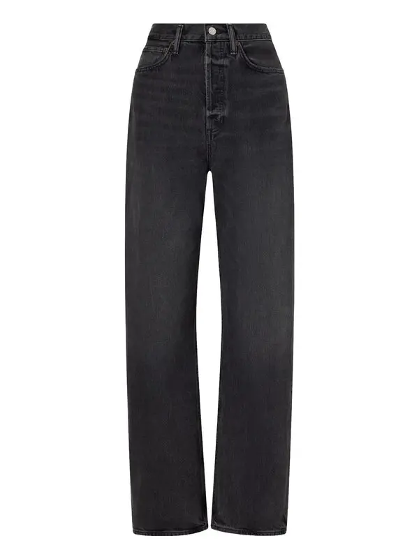 AGOLDE Vintage Loose High-rise Straight-leg Jeans - Black