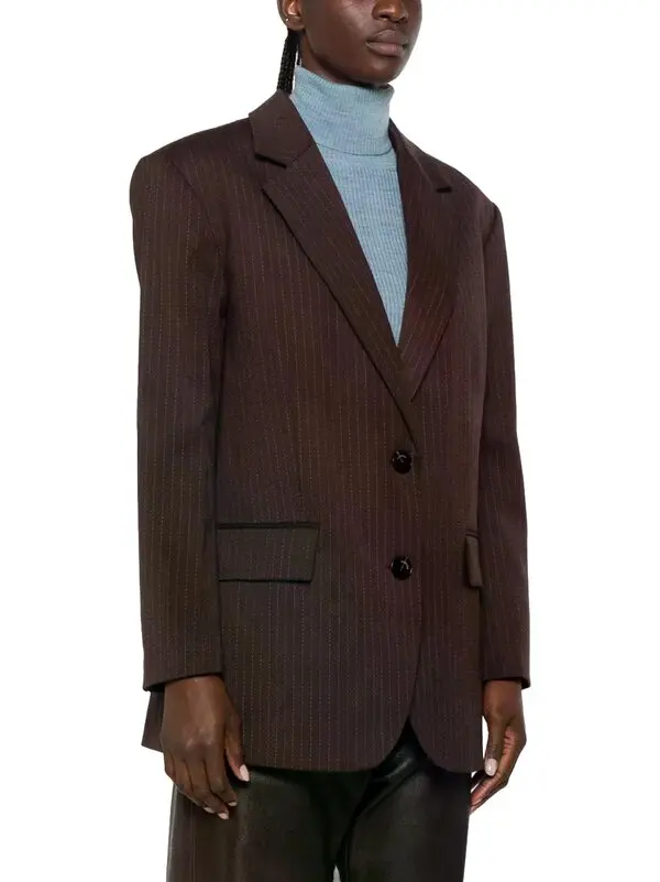 Sandro Pinstripe-pattern Blazer - Brown