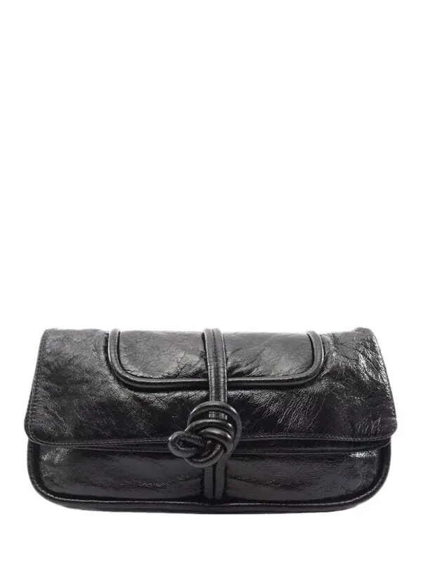 Loewe Twisted Knot Clutch Bag - Black