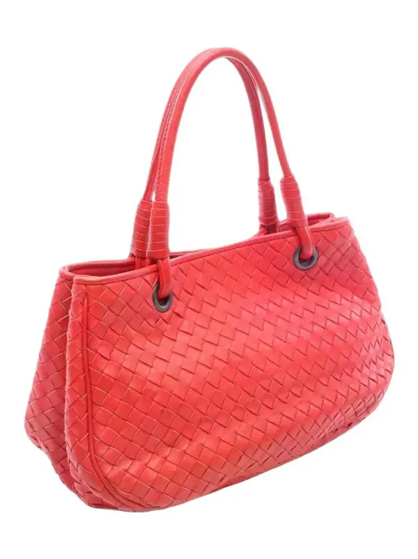 Bottega Veneta 2000s Intrecciato Tote Bag - Red