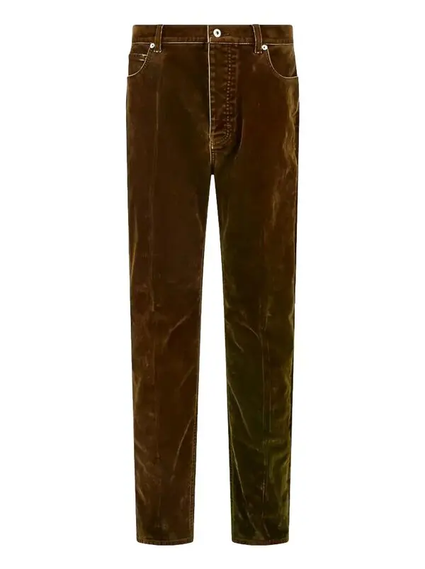 FERRAGAMO Five-pocket Straight Leg Trousers - Brown