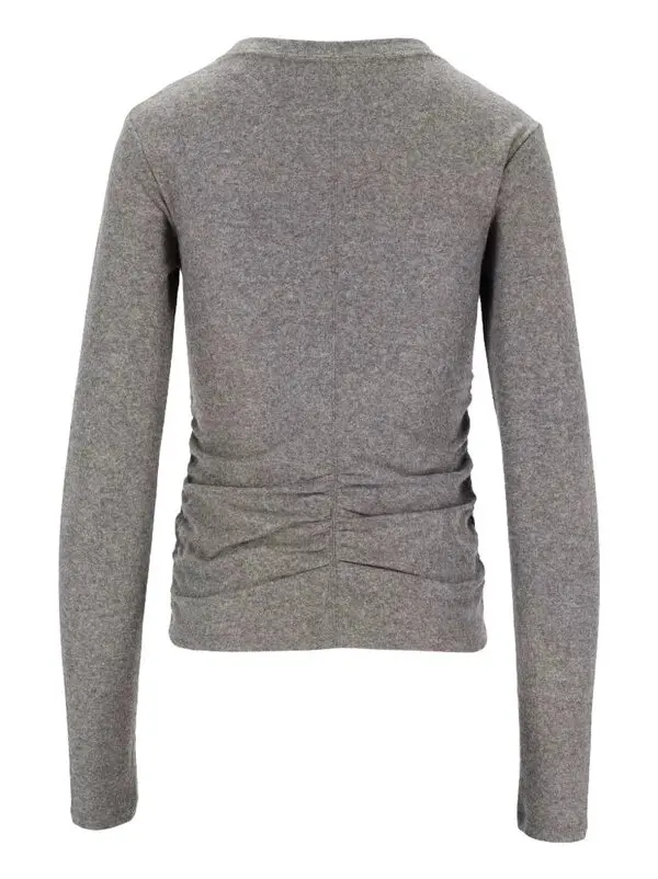 MARANT ETOILE Ruched Long Sleeve Top - Grey