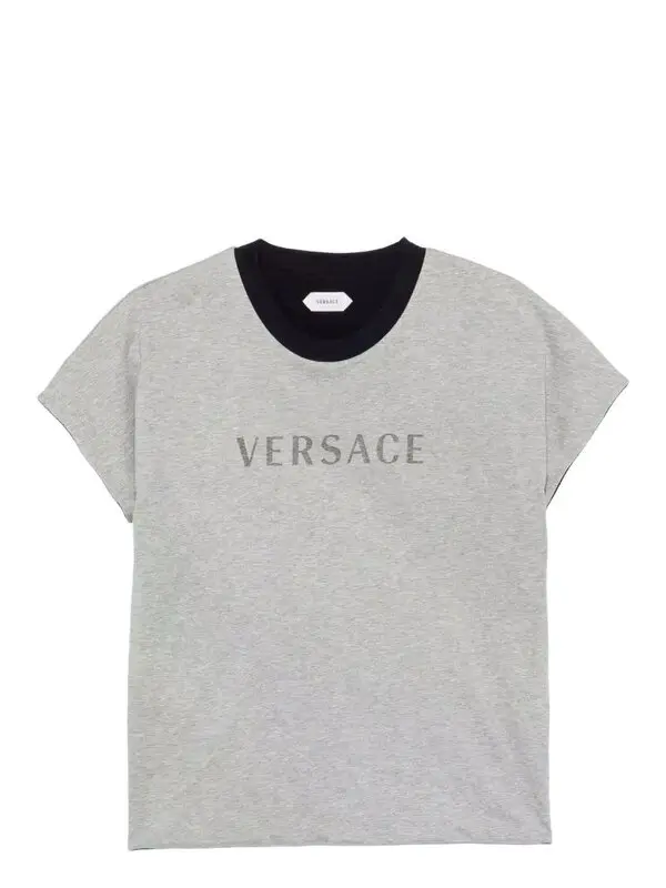 Versace Logo-print Reversible T-shirt - Grey