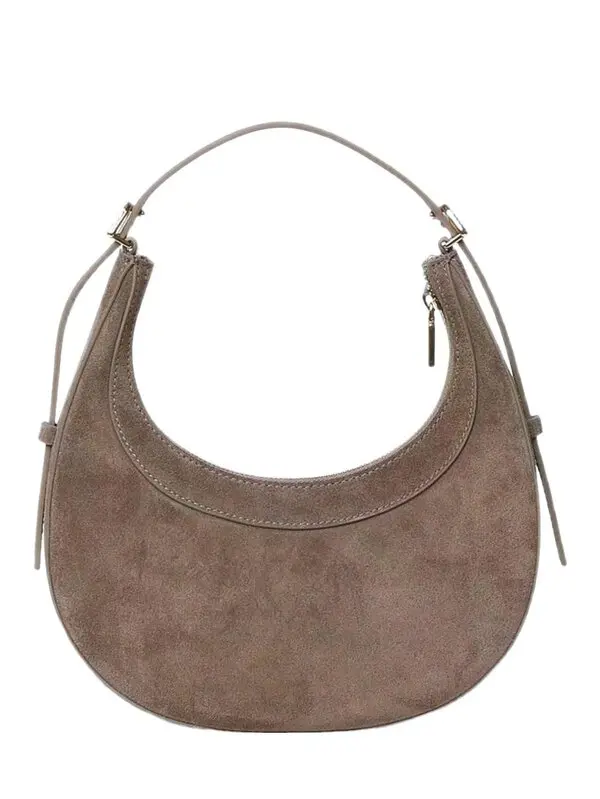 COCCINELLE Mini Whisper Suede Crescent Tote Bag - Brown
