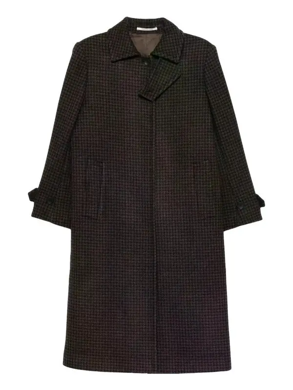 Tagliatore Bethany Houndstooth Coat - Brown