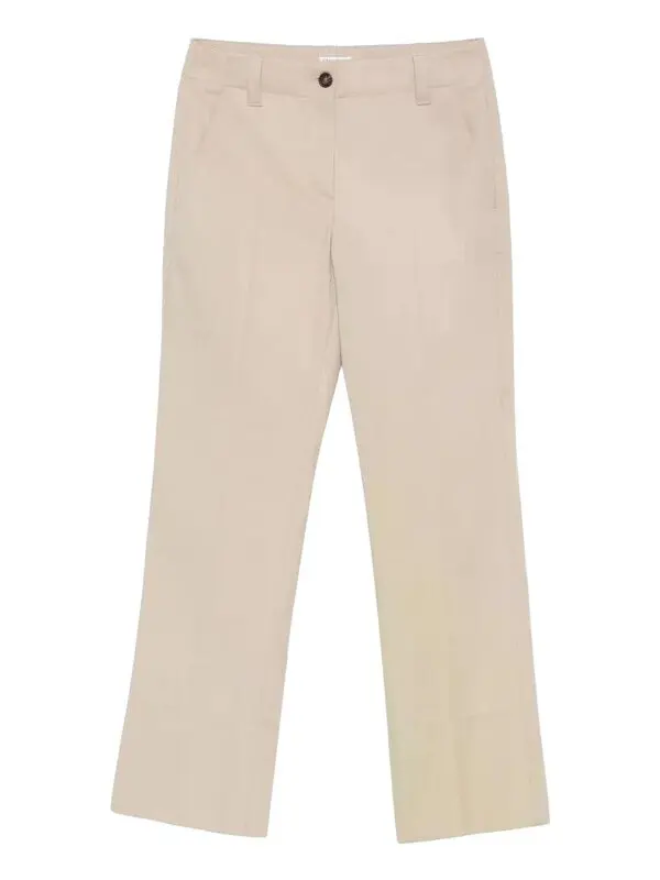 Brunello Cucinelli Pressed Crease Straight-leg Trousers - Neutrals