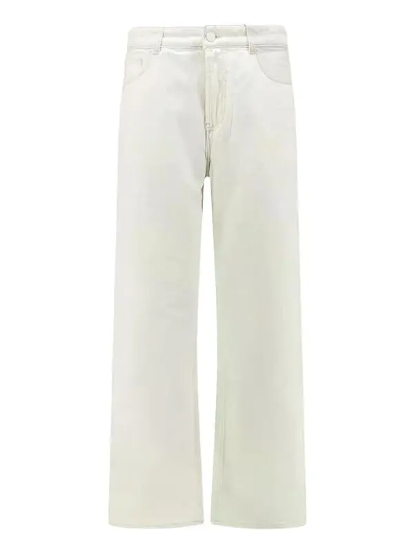 AMI Paris Logo Patch Straight-leg Jeans - Neutrals