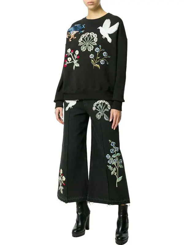 Alexander McQueen Embroidered Patch Jumper - Black