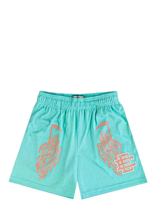 ERIC EMANUEL X Warren Lotas Graphic-print Shorts - Blue