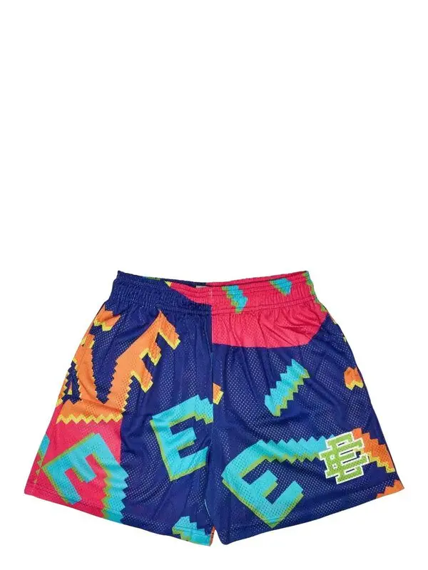 ERIC EMANUEL Logo-print Mesh Track Shorts - Blue