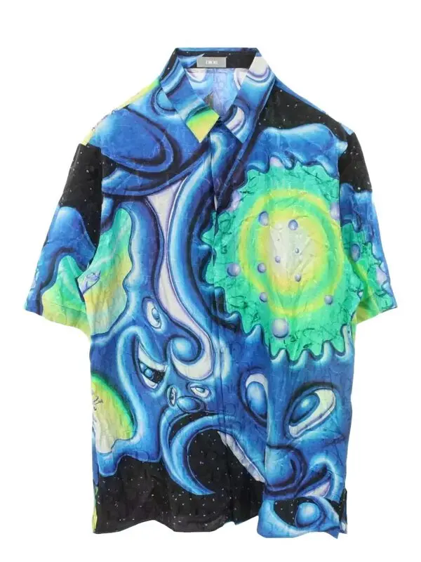 Dior X Kenny Scharf 2010s Oblique Shirt - Blue