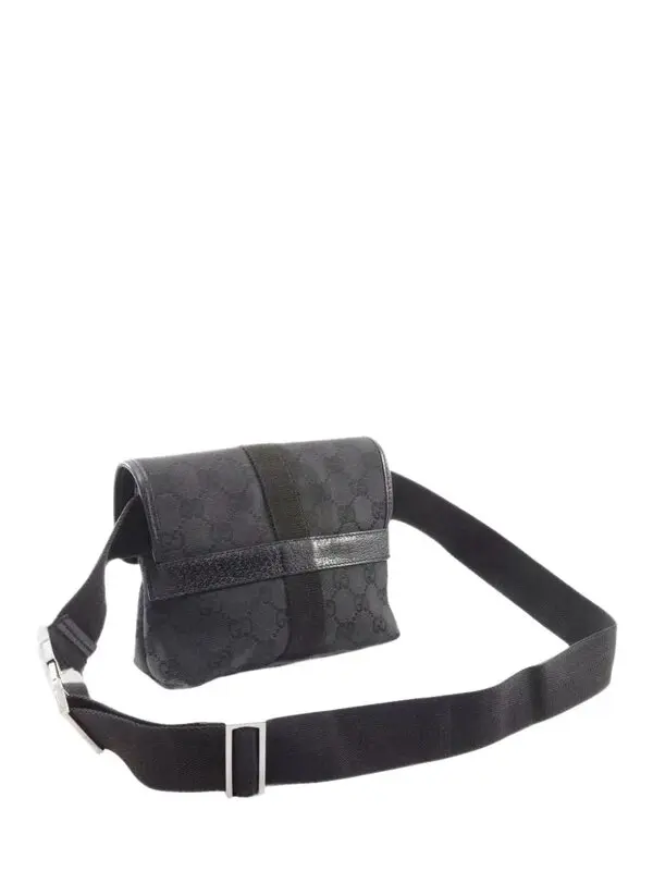 Gucci 2000s Gg Canvas Belt Bag - Black