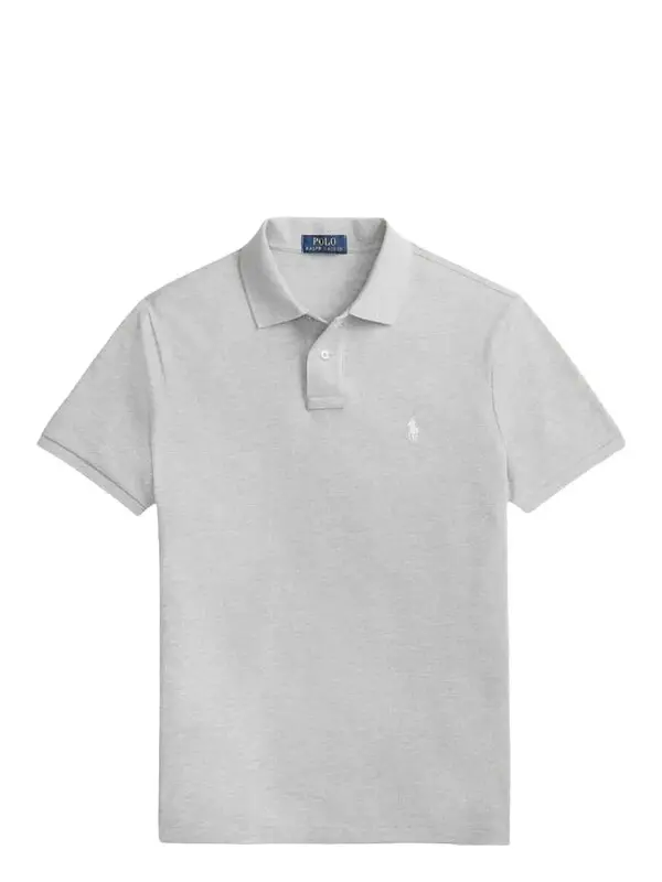 Polo Ralph Lauren Logo-embroidered Mesh Polo Shirt - Grey