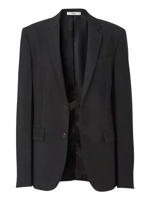 Fendi Single-breasted Blazer - Black