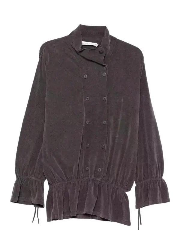 AYA MUSE Double-breasted Mini Dress - Grey