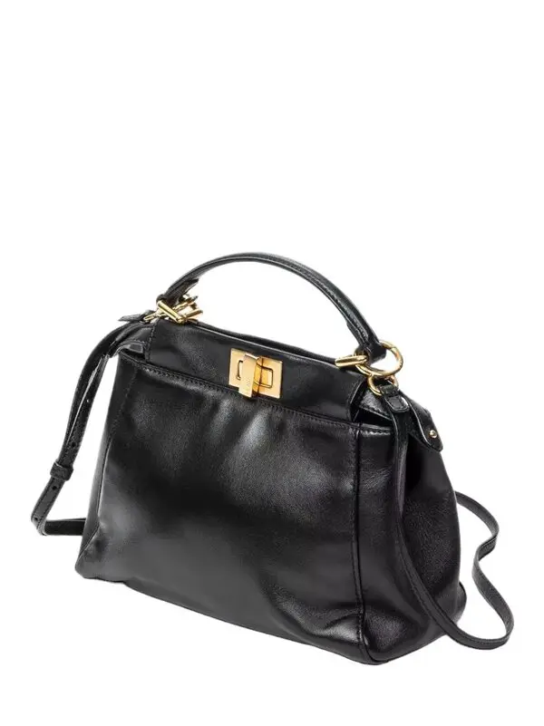 Fendi Mini Peekaboo Tote Bag - Black