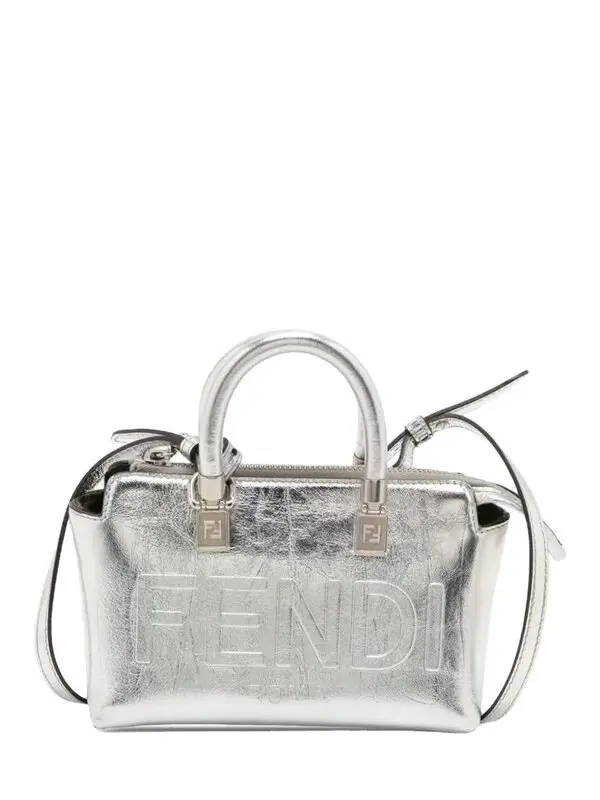Fendi Mini Leather Satchel - Silver