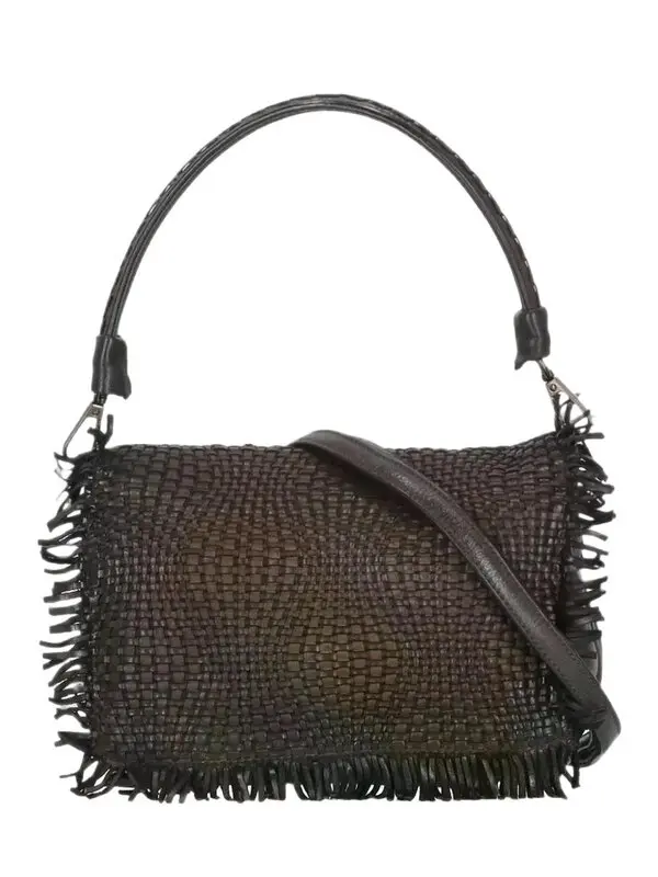 REPTILE'S HOUSE Anfora Woven Shoulder Bag - Brown