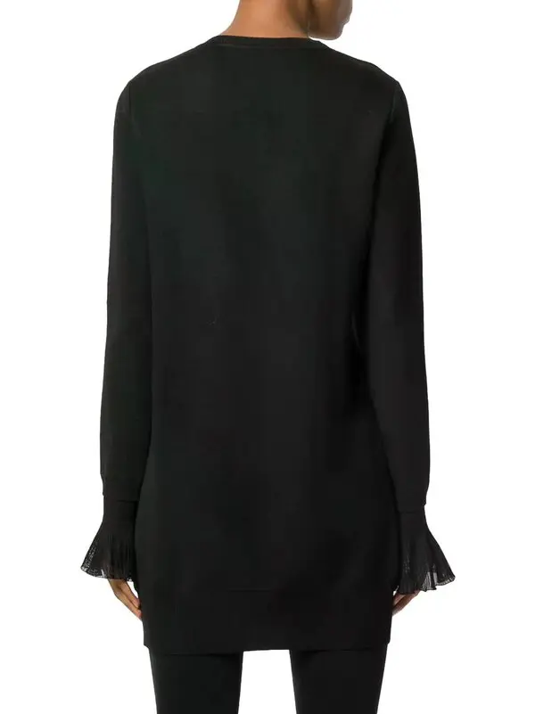 Roberto Cavalli Longline Peacock Sweater - Black