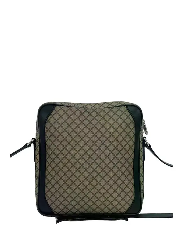 Gucci 2000-2015 Diamante Coated Canvas Zip Crossbody Bag - Neutrals
