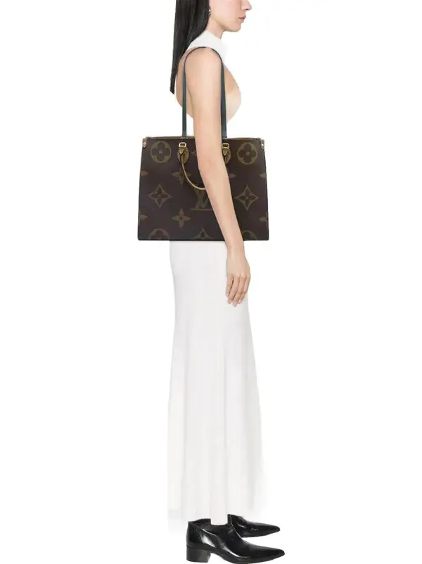 LOUIS VUITTON Monogram Reverse Giant Onthego Gm Satchel - Brown