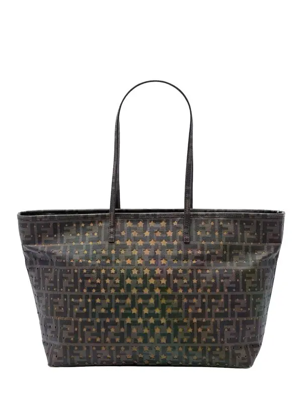Fendi Medium Zucca Coated Canvas Laser Cut Star Tote Bag - Brown