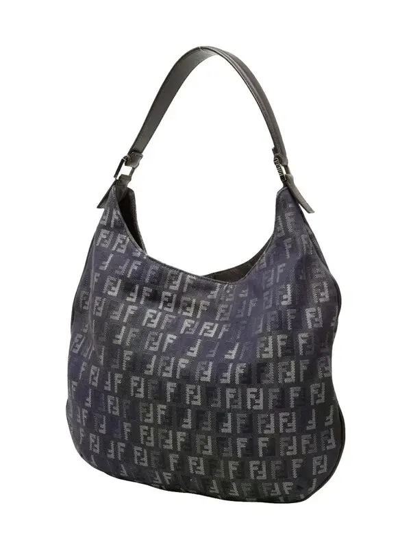 Fendi Zucchino Denim Hobo Bag - Blue