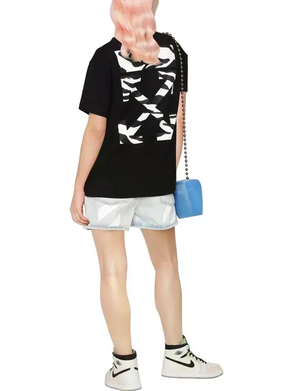 Off-White Zebra Arrows Motif T-shirt - Black