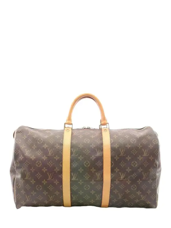 LOUIS VUITTON 2001 50 Keepall Monogram Boston Bag - Brown