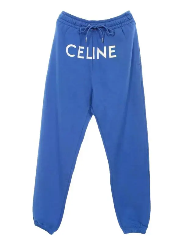 Celine 2010s Logo-print Track Pants - Blue