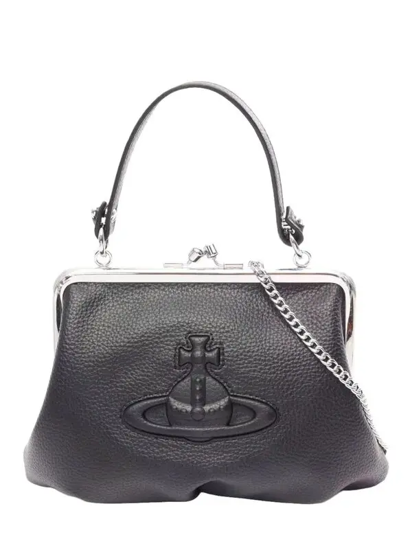 VIVIENNE WESTWOOD Granny Frame Handbag With Orb Logo - Black