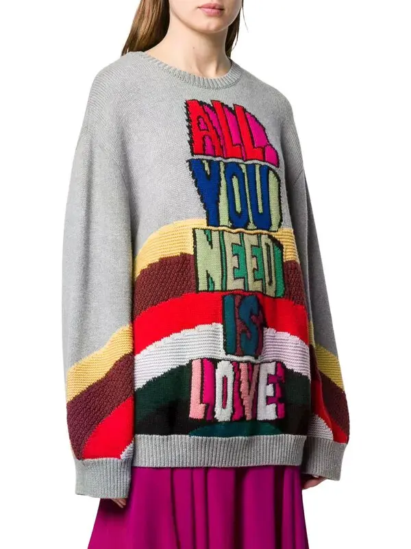 Stella McCartney Intarsia-knit Jumper - Grey