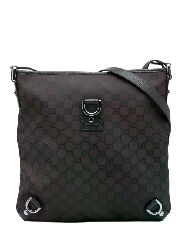 Gucci Gg Nylon Abbey D-ring Crossbody Bag - Brown