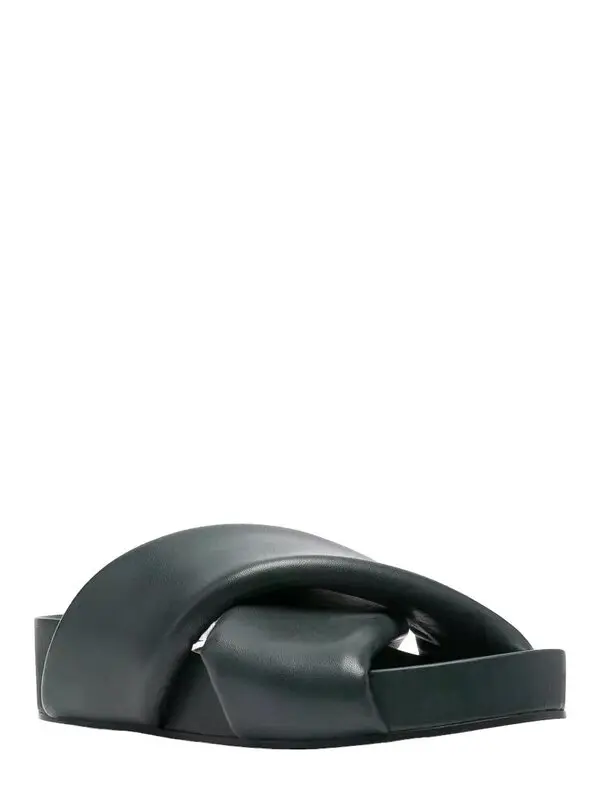 JIL SANDER Crossover Toe-strap Flat Sandals - Green