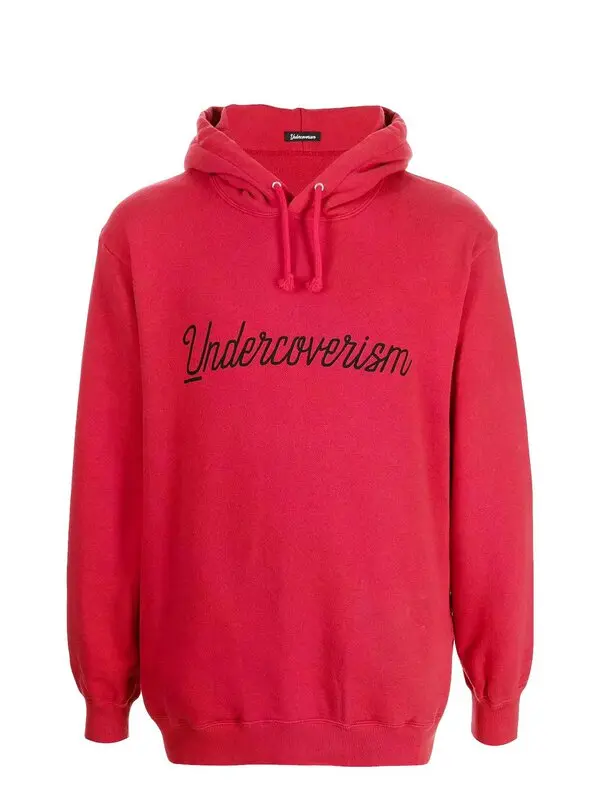 UNDERCOVERISM Cursive Logo Hoodie - Red